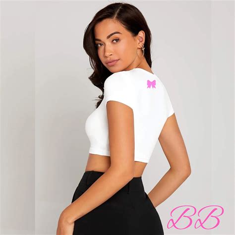 Pretty Period White Mock Neck Crop Top ©beach Babe Bikini