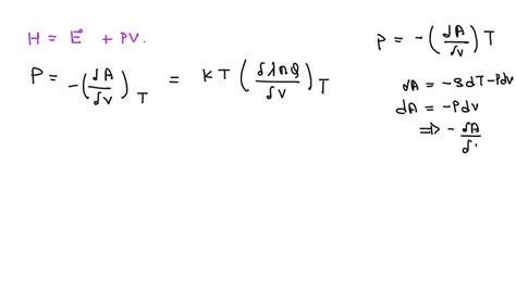 Solved Find Expressions For The Average Enthalpy H Enthalpy Fluctuations O Anc Constant