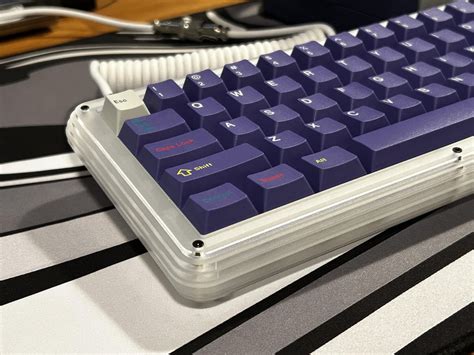 My Keyboard Inspired By The Indigo Clear Gamecube Controller Rgamecube