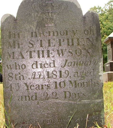 Stephen Mathewson 1773 1819 Find A Grave Memorial