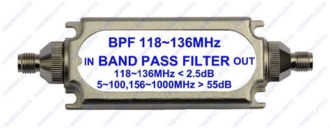 SMA Connector Bandpass Filter BPF 118 136MHz For Air Band Free Ship In
