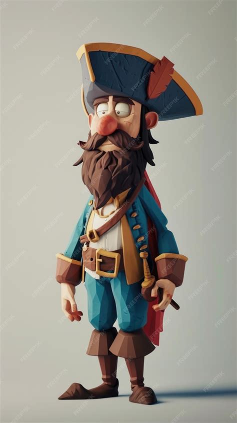 Premium Photo Cartoon Digital Avatars Of Captain Cutlass