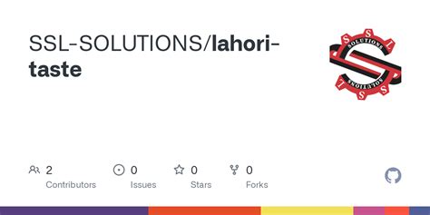 Github Ssl Solutionslahori Taste