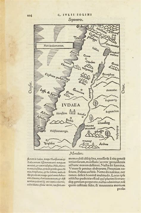Holy Land by Sebastian Münster published by Michael Isingrin