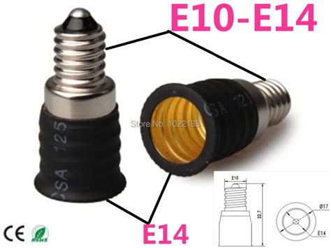 10pcs E10 To E14 Led Screw Socket Adapter E10 E14 Led Light Bulb Base