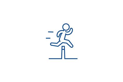 Obstacle Race Concept Line Icon Line Icon Icon Obstacle Race