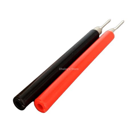 1pair Tester Test Probe Test Led Black And Red Pin Type Probe Heavy
