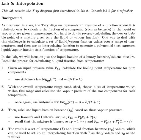 Lab 5 Interpolation This Lab Revisits The T Ry