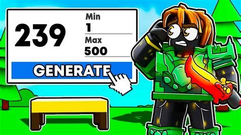 A Random Number Generator Chose My Killsroblox Bedwars Youtube
