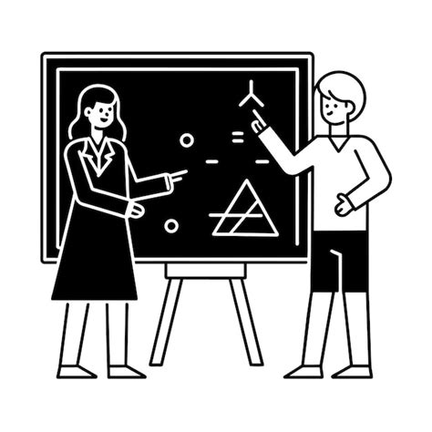 Premium Vector Educational Concept Lineart Illustration
