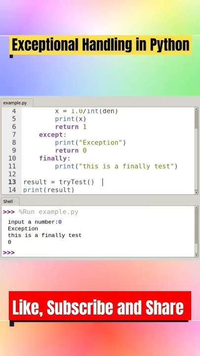 Exceptional Handling In Pythonpython Pythonprogramming