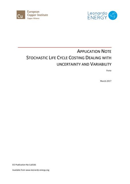 Stochastic Life Cycle Costing Pdf