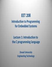 Introduction To C Programming For Embedded Systems Course Course Hero