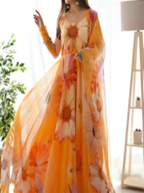 Buy Kalini Printed Floral Anarkali Ethnic Dress With Dupatta Ethnic