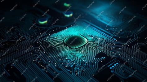Premium Ai Image Technology Abstract Cyber Security Concept Fingerprint Scanning On Circuit Board