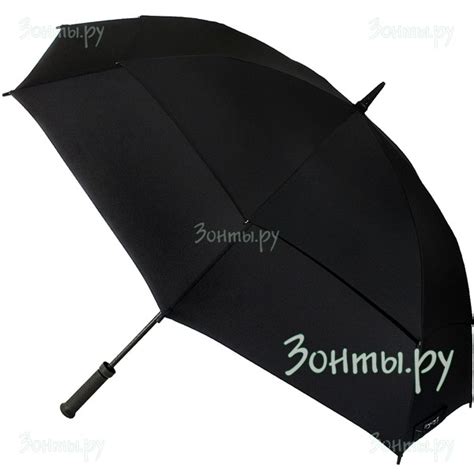 Большой черный зонт трость Fulton S669-001 Black Stormshield с двойным ...