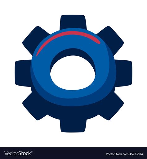 Flat Cog Wheel Royalty Free Vector Image Vectorstock