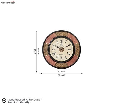Buy Crusa Brass Copper Decorative Analog Wooden Wall Clock At 34 Off