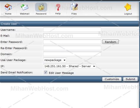 آموزش ایجاد یوزر در دایرکت ادمین مرکز آموزش میهن وب هاست