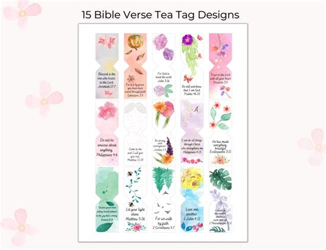 Scripture Tea Bag Tags And Envelopes Bible Verse Tea Bag Tags Tea