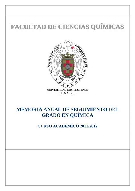 Pdf Facultad De Ciencias QuÍmicas Quimicasucmes · F A Cultad De