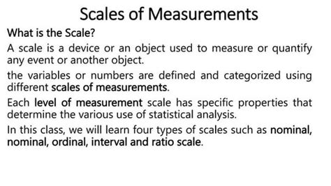 Scale Classification Of Scale And Importance Of Scaling Techniques Pptx