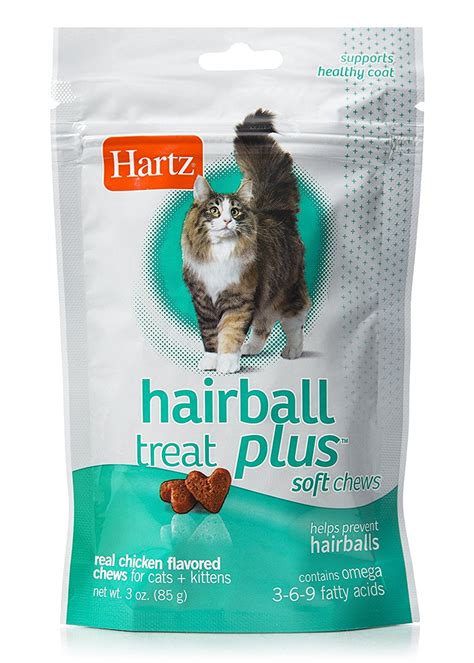Hartz Hairball Remedy Plus Soft Chews For Cats With Omega 3 6 9 And