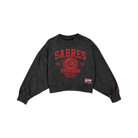 Buffalo Sabres Throwback Womens Boxy Crewneck New Era Cap