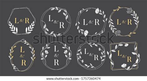 Elegant Floral Monograms Decorative Elements Design 库存矢量图（免版税）1757360474 Shutterstock