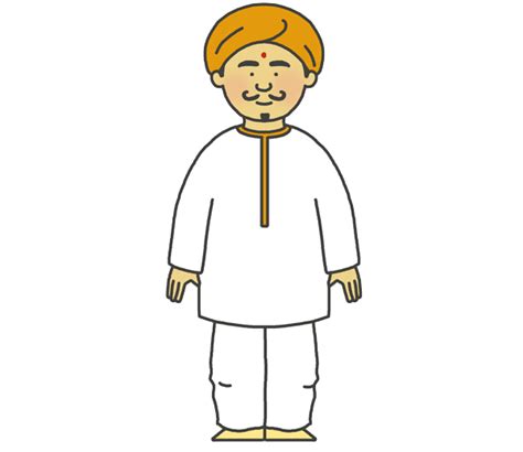 インド人の男性のイラスト イラストの里