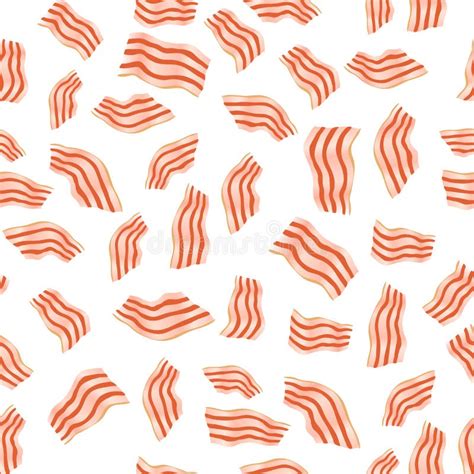 Cut Bacon Seamless Pattern Stock Vector Illustration Of Pattern 91445802