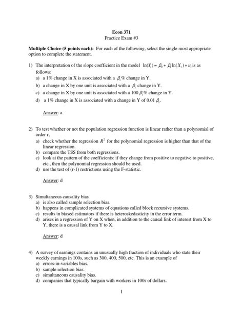 practice exam 3 fall 2009 with answers pdf errors and residuals