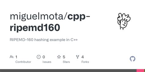 Github Miguelmotacpp Ripemd160 Ripemd 160 Hashing Example In C