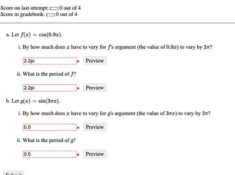 Solved Score On Last Attempt 0 Out Of 4 Score In Gradebook Chegg