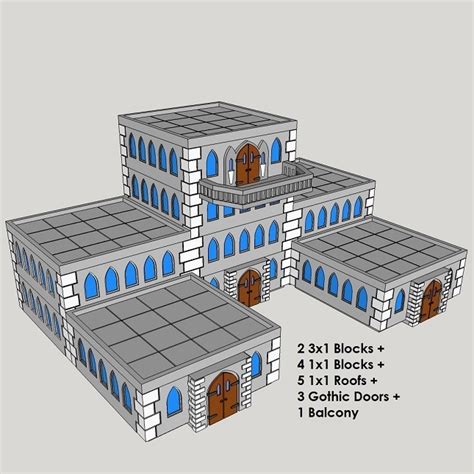 3d file 6mm and 8mm modular gothic block building system 🏗️・3d printer