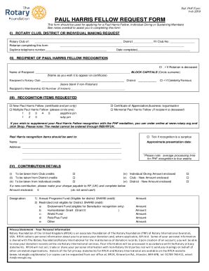 Fillable Online Fdocuments Netdocumentpaul Harris FellowPaul Harris