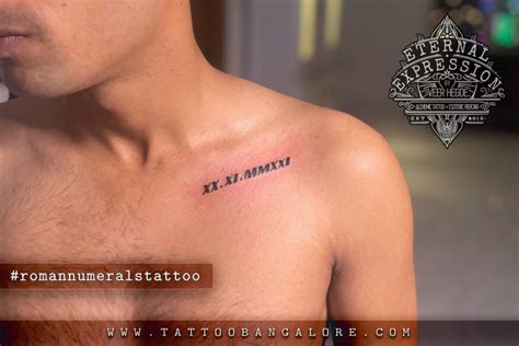 Roman Numerals On Collar Bone