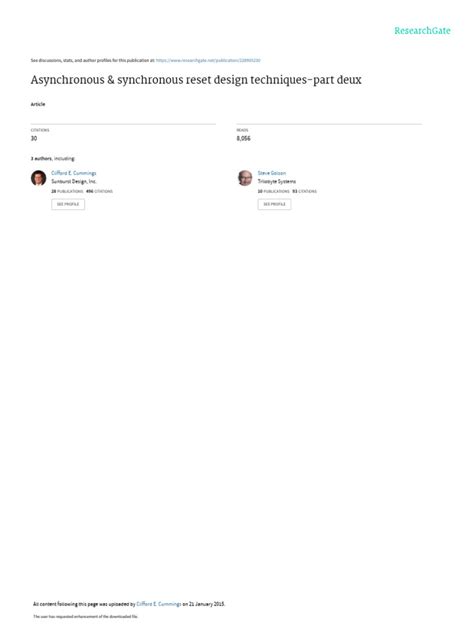 Asynchronous Synchronous Reset Design Techniques P Pdf Computer Engineering Computing