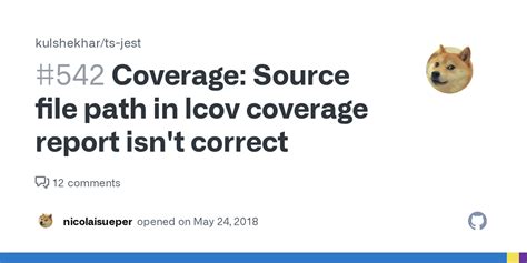 Coverage Source File Path In Lcov Coverage Report Isn T Correct Issue Kulshekhar Ts