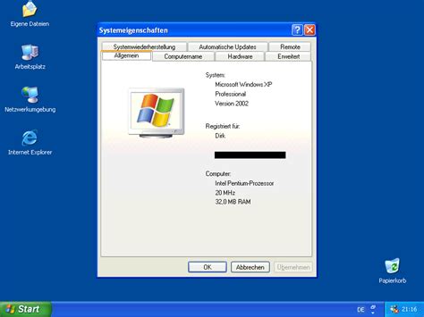 Windows XP Requirements WinWorld