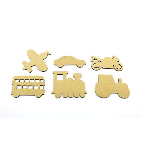 Mdf Transport Theme Pack Lorna Jayne Craft Shapes