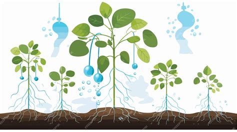 Transpiration Process Diagram With Plant Illustration Premium Ai