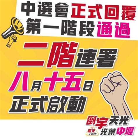 罷王第一階段提議正式通過 第二階段連署15日正式開跑