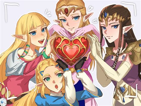 Princess Zelda The Legend Of Zelda And 4 More Drawn By Miaru1228