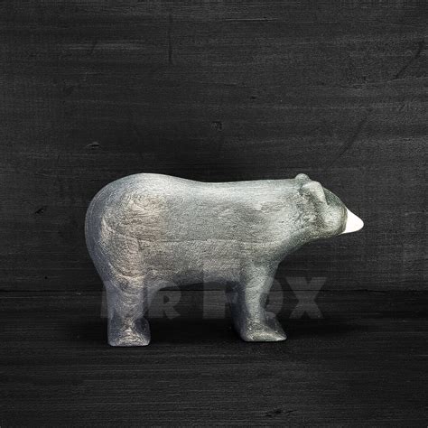 Wooden Bear Figurine Wooden Black Bear Toy Etsy