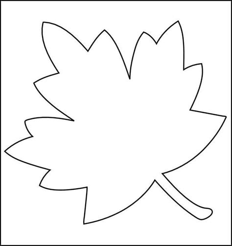 Fall Leaf Template Leaf Cut Out Template Leaf Shape Template Leaf