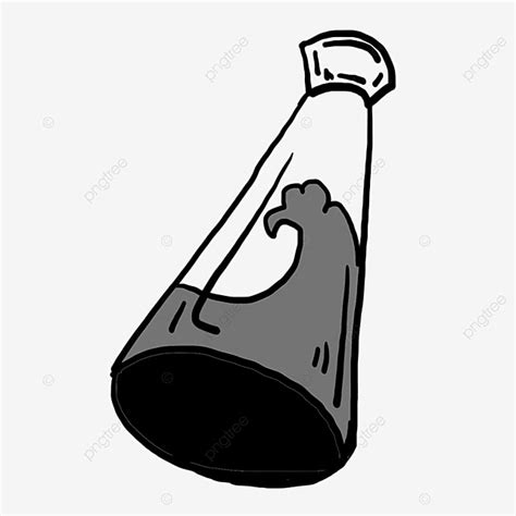 手繪玻璃瓶創意黑白單色塗鴉 卡通 黑白線條 卡通圖案素材圖案，psd和png圖片免費下載