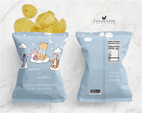 Winnie The Pooh Boy Chip Bag Winnie The Pooh Baby Shower Etsy