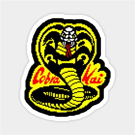 Cobra Kai Pixel Art Logo Cobra Kai Magnet Teepublic