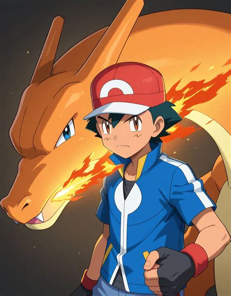 Ash Ketchum With His Strongest Pokemon By Legendarykingash On Deviantart